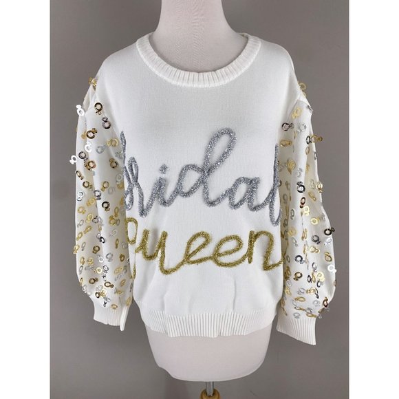 QUEEN OF SPARKLES | Sweaters | Queen Of Sparkles Bride Queen Bridal ...